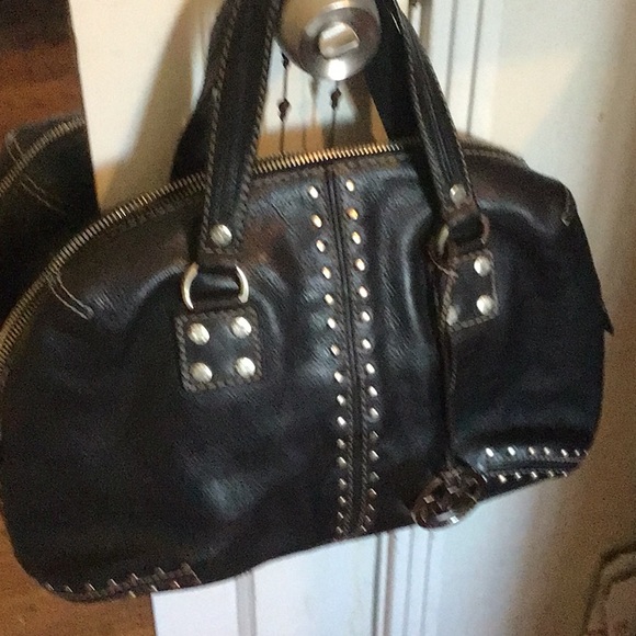 Michael Kors | Bags | Vintage Black Studded Leather Handbag Michael ...